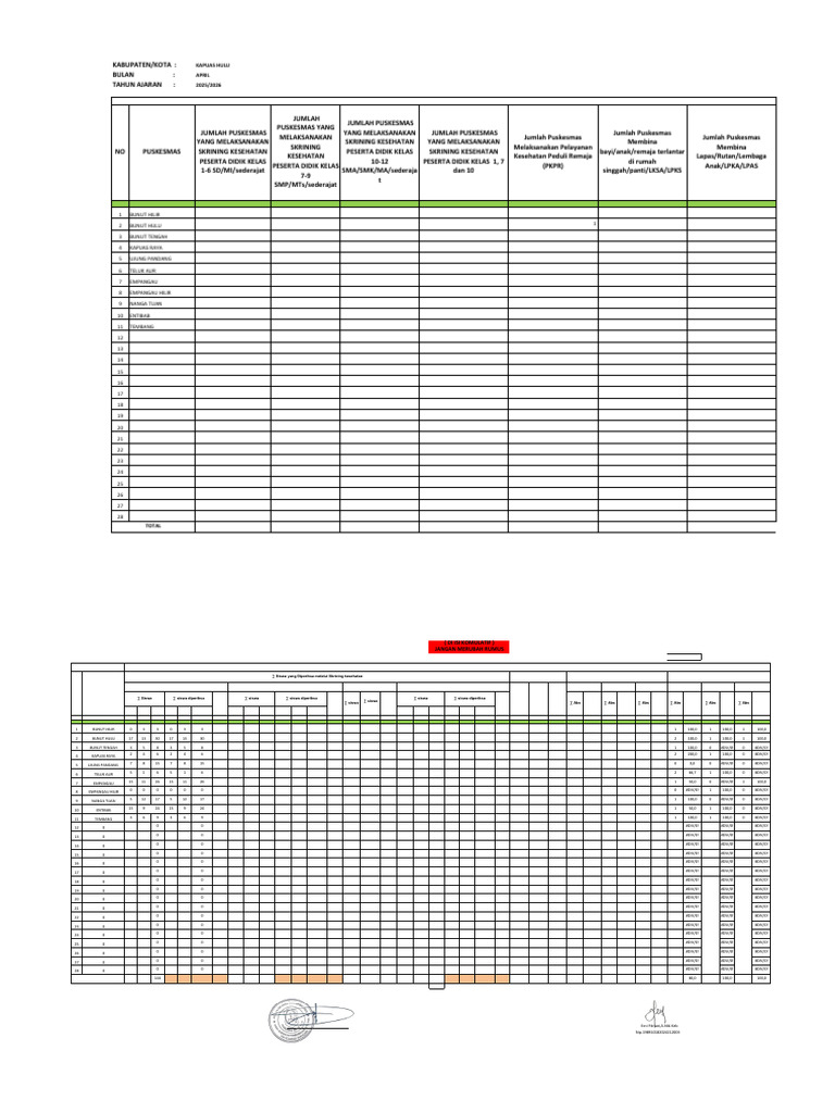 Lap - Skrining Kesehatan Usekrem Maret 2025 | PDF