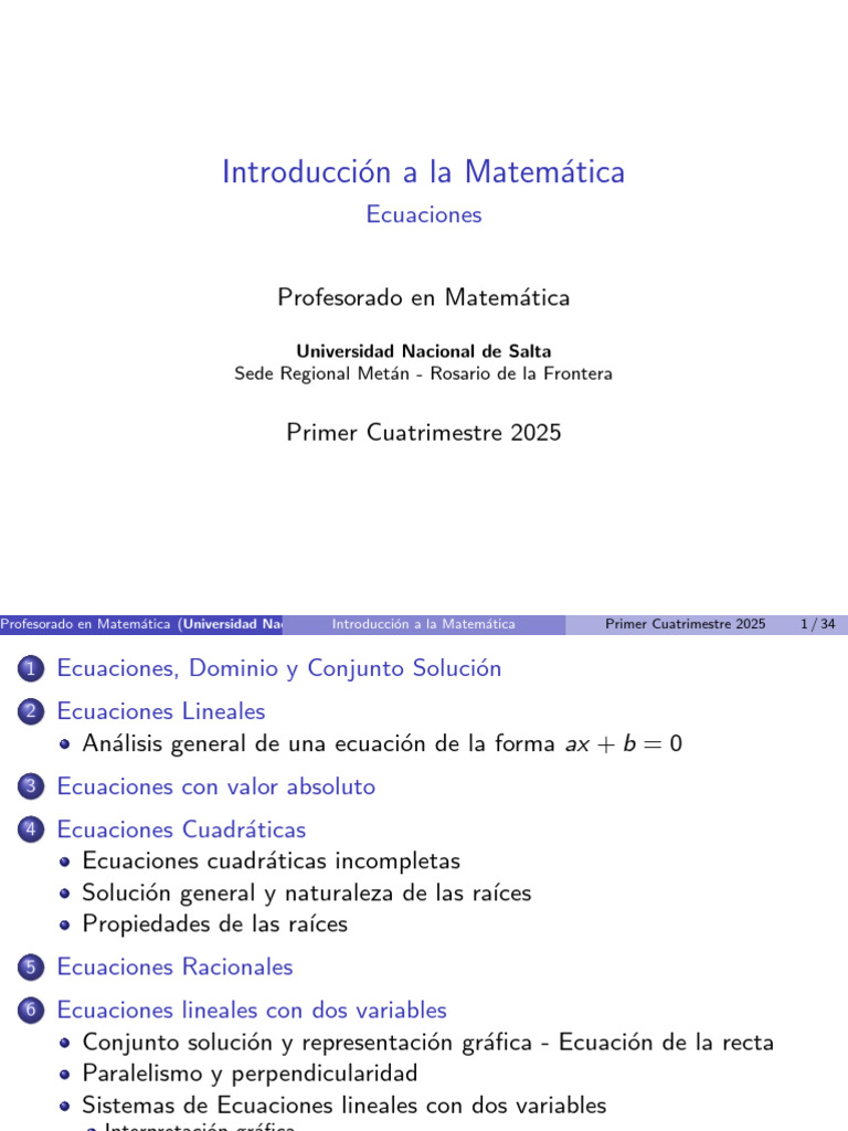 Ecuaciones | PDF | Ecuaciones | Variable (Matemáticas)