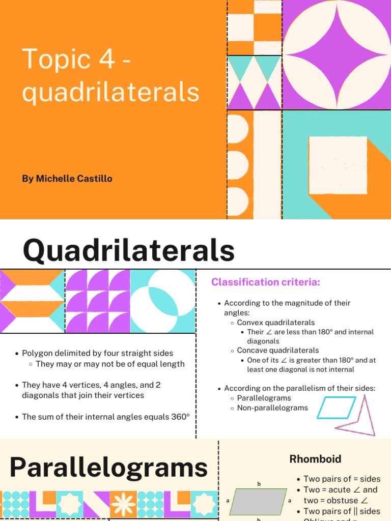 M2 Topic 4 - Quadrilaterals PDF | PDF | Rectangle | Geometric Shapes