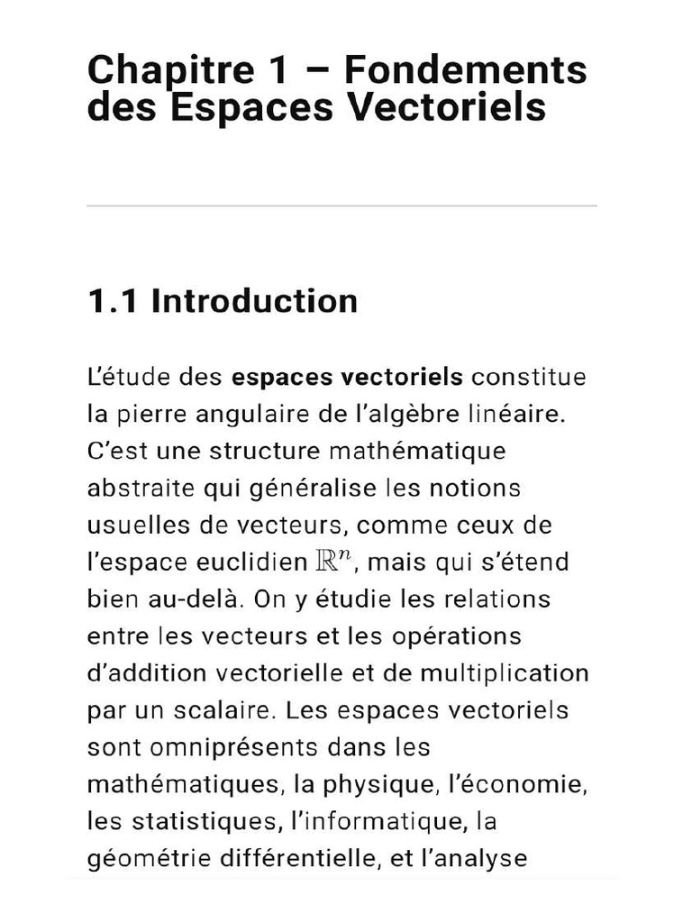 Diplôme Math Espace Vectoriel | PDF