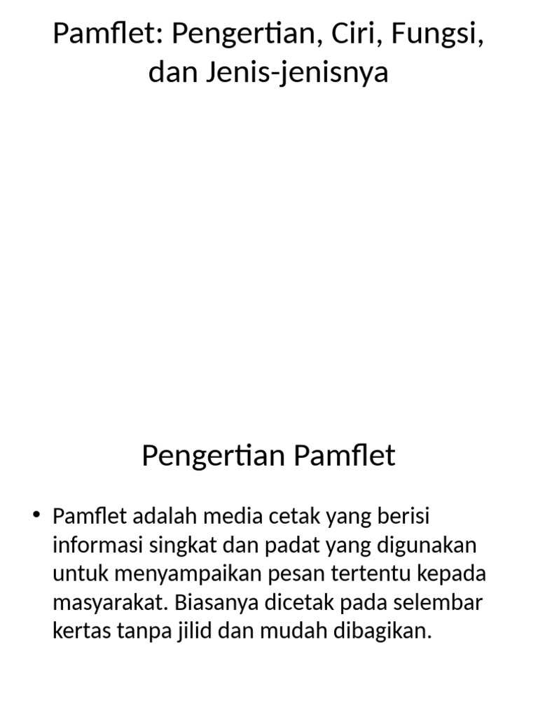 Pamflet PPT | PDF