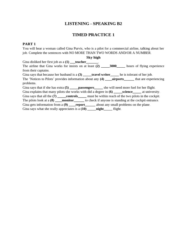 LS B2. Timed Practice 1. Questions | PDF