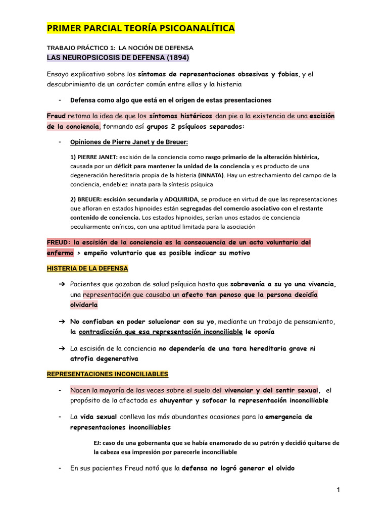 Tpsa 1 Parcial | PDF | Trauma psicólogico | Hipnosis