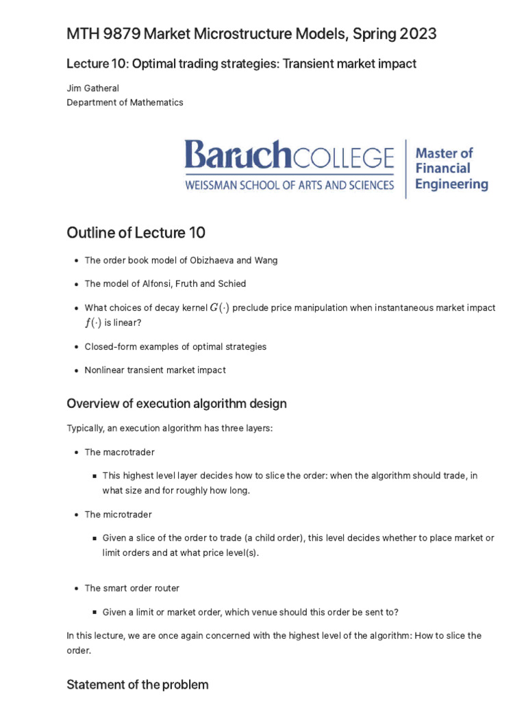 9879Lecture10-2023 Optimal transient | PDF | Convolution | Mathematical Analysis