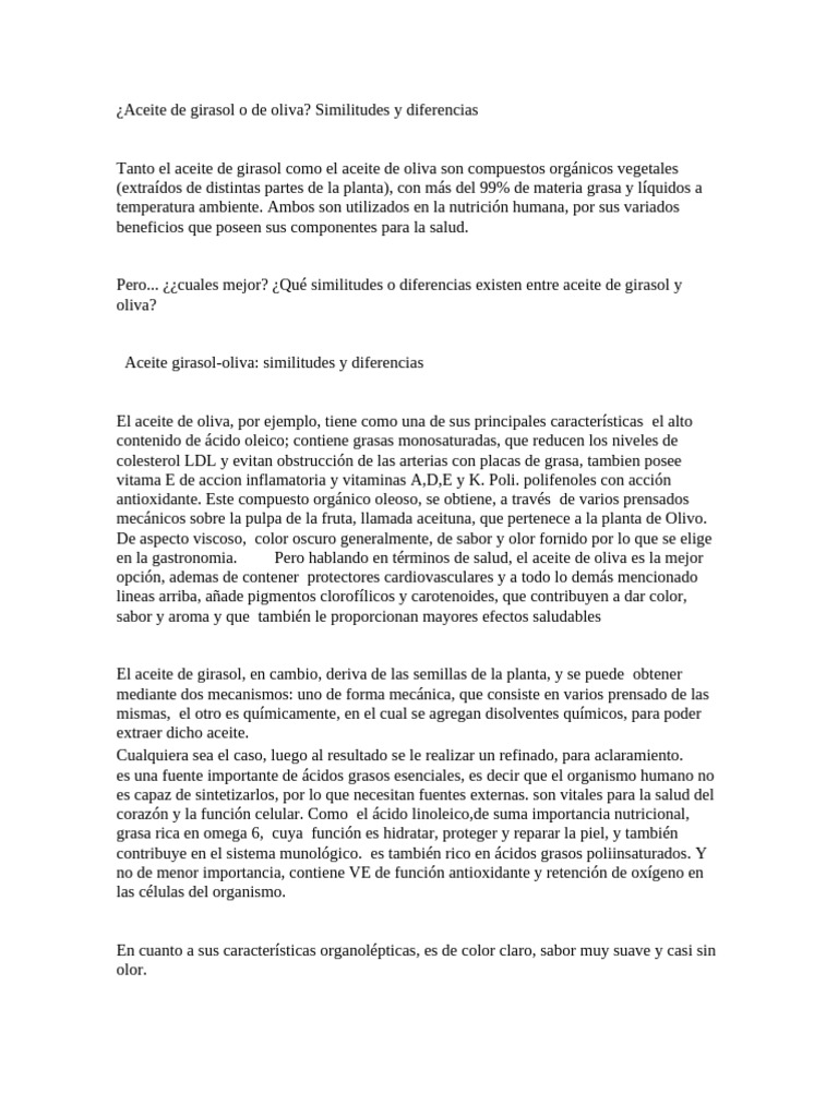 Documento (6) | PDF | Petróleo | Aceite de oliva