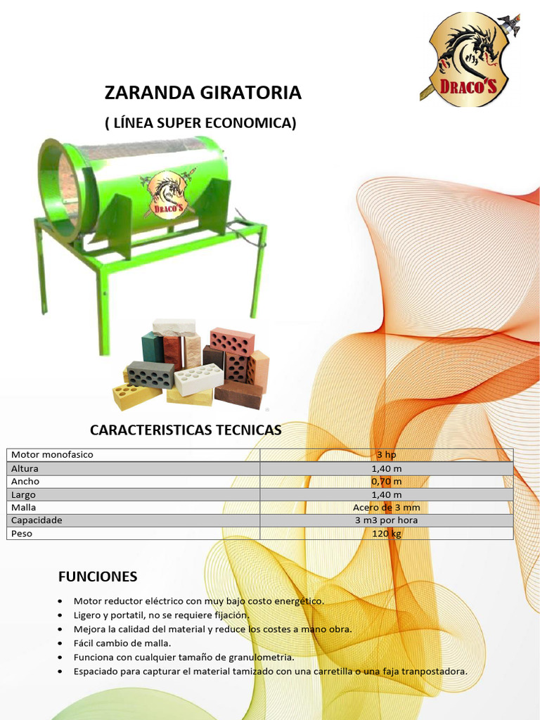 Características Zaranda Giratoria I | PDF