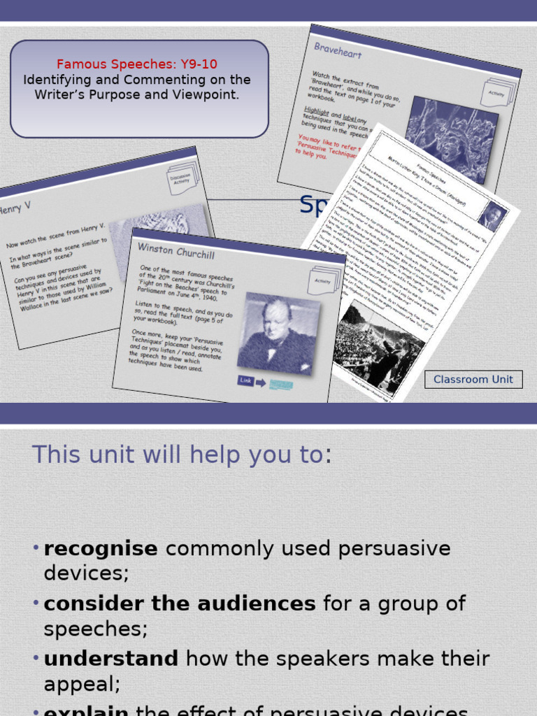 Famous Speeches Classroom | PDF
