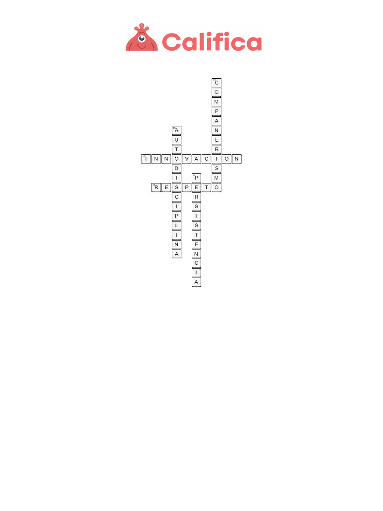 Crucigrama Califica | PDF