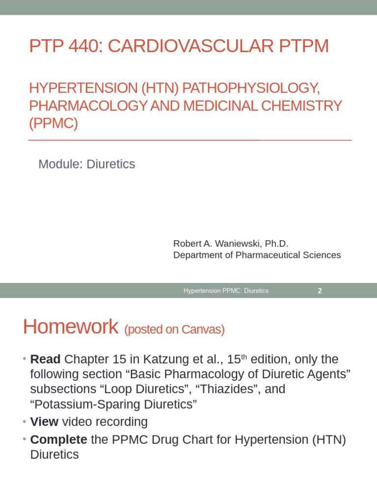 PTP440 HTN PPMC Diuretics | PDF
