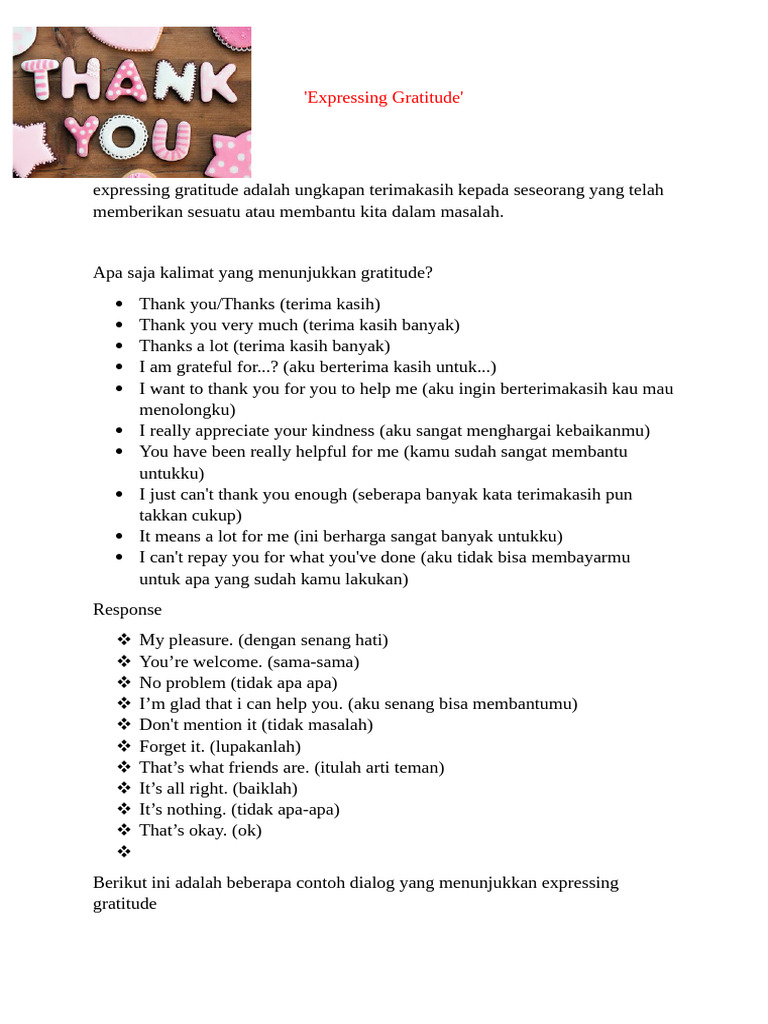 Expressing Gratitude | PDF | Gratitude