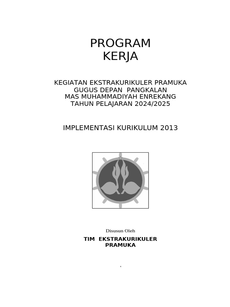 Program Kerja Pramuka | PDF