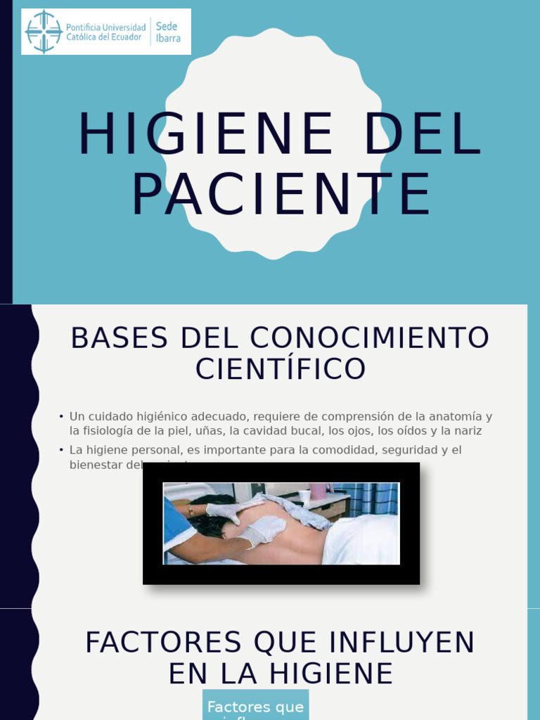 Presentacion Higiene Del Paciente | PDF | Clavo (anatomía)