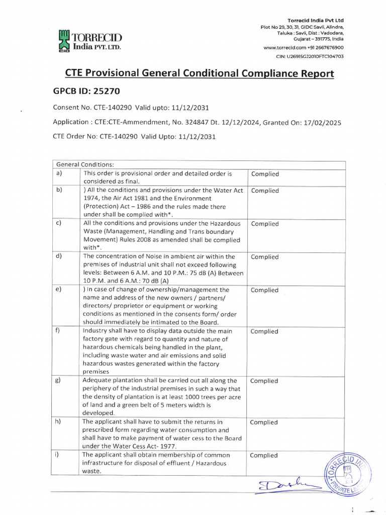 CTE Compliance Report | PDF