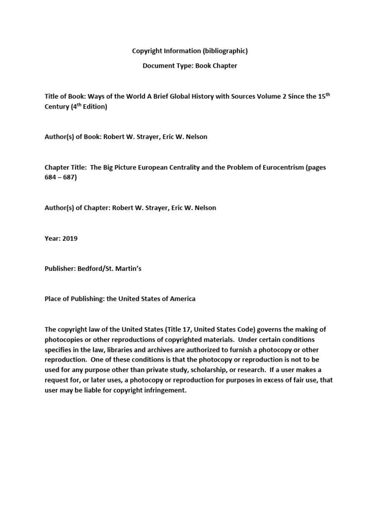 Wk. 1 Strayer - 2019 - European - Centrality - Pages - 684 - To - 687 ...