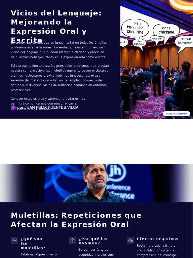 Muletillas y Vicios del Lenguaje | PDF | Comunicación | Metáfora