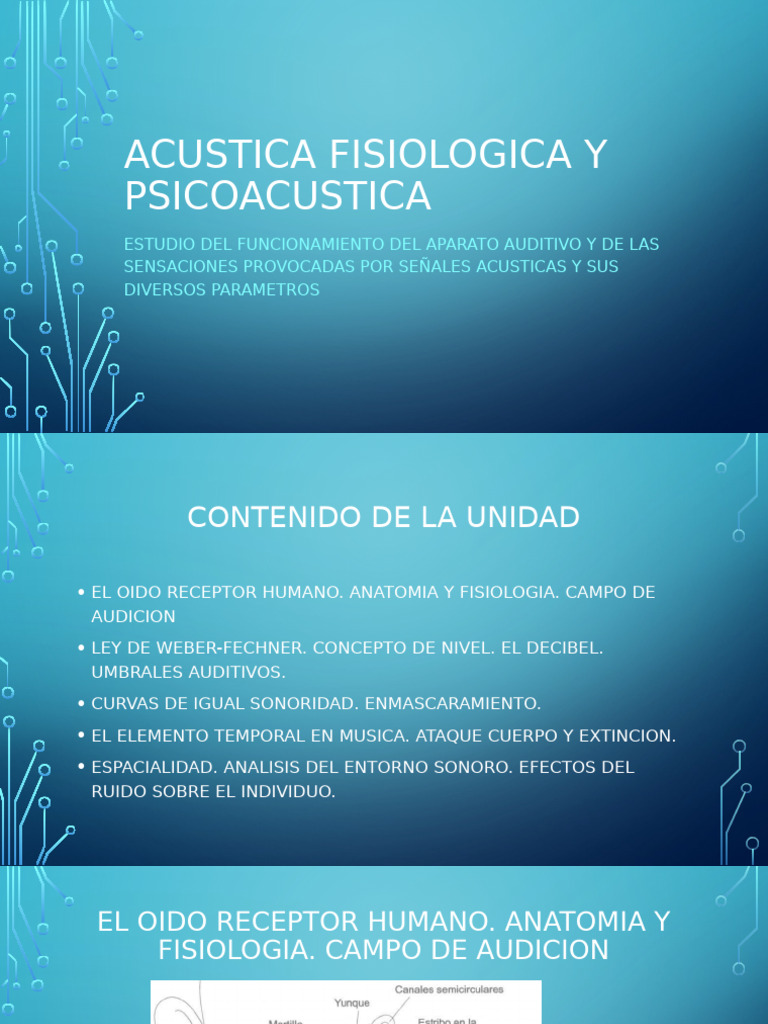 Acustica Fisiologica y Psicoacustica | PDF | Decibel | Sonido