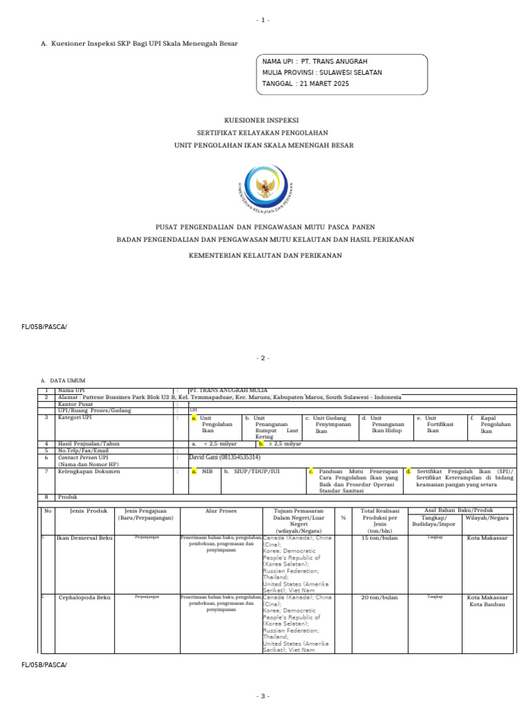 FL-05A-PASCA-001Kuesioner Inspeksi SKP Bagi UPI Skala Menengah Besar (1 ...