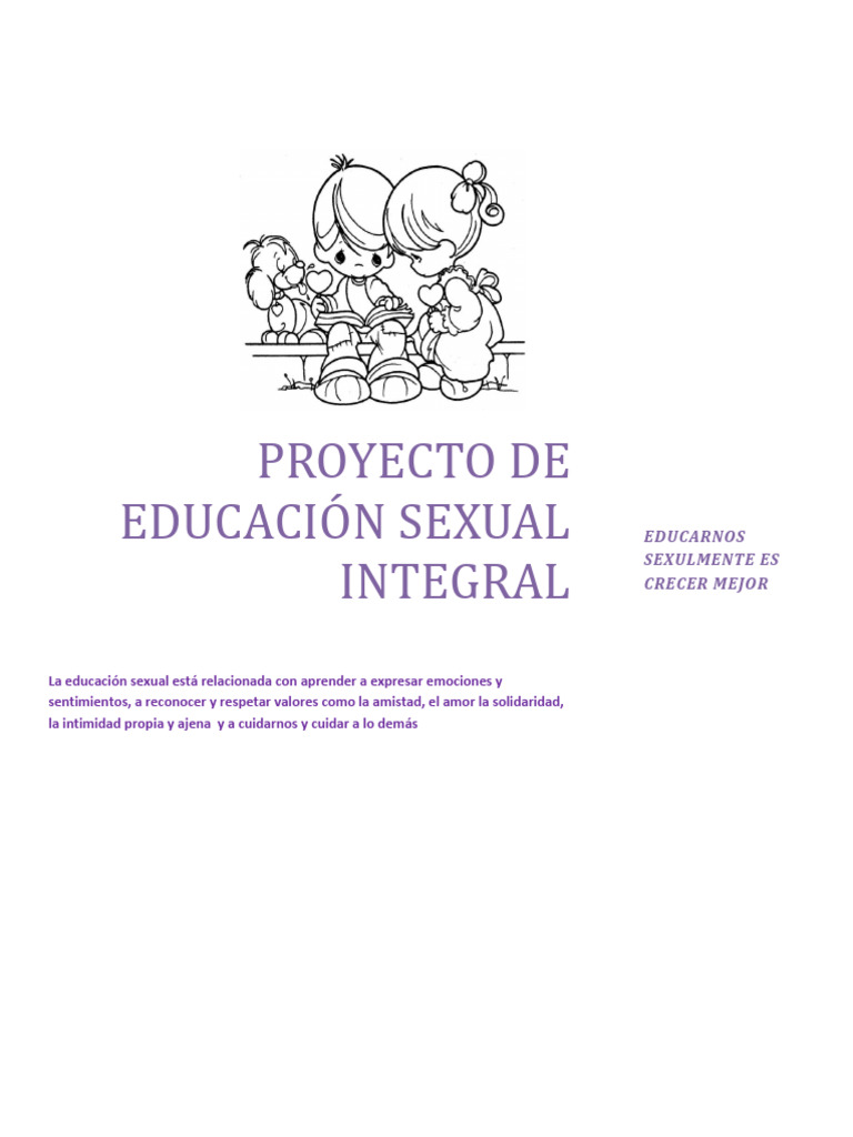 Proyecto-De-Educacion-Sexual-Integral 2018 | PDF | Educación sexual | Sexualidad