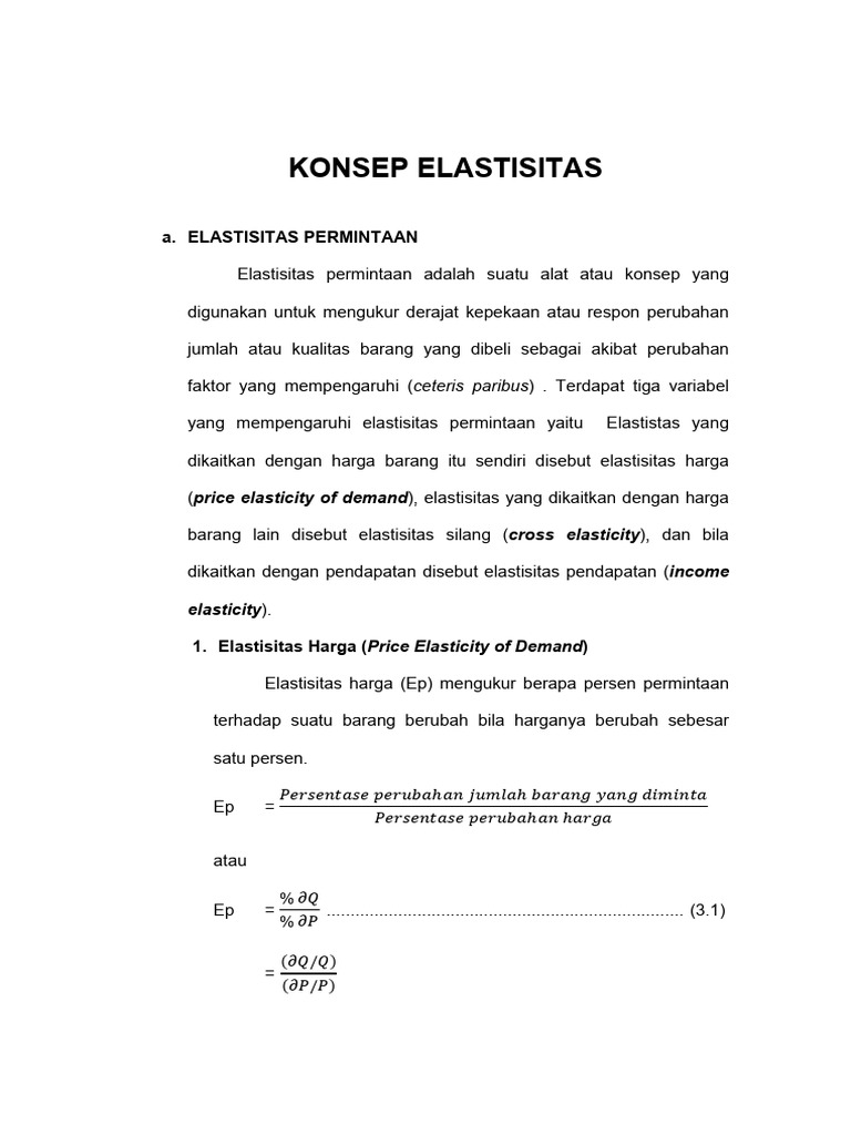 Konsep Elastisitas | PDF