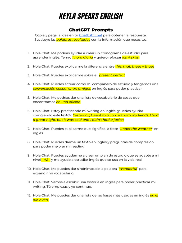 ChatGPT Prompts | PDF