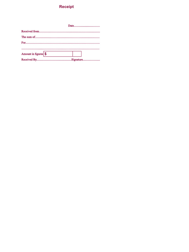 Blank Receipt | PDF