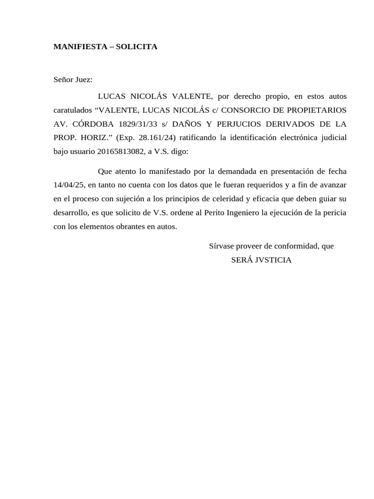 Manifiesta - Solicita (Valente) | PDF