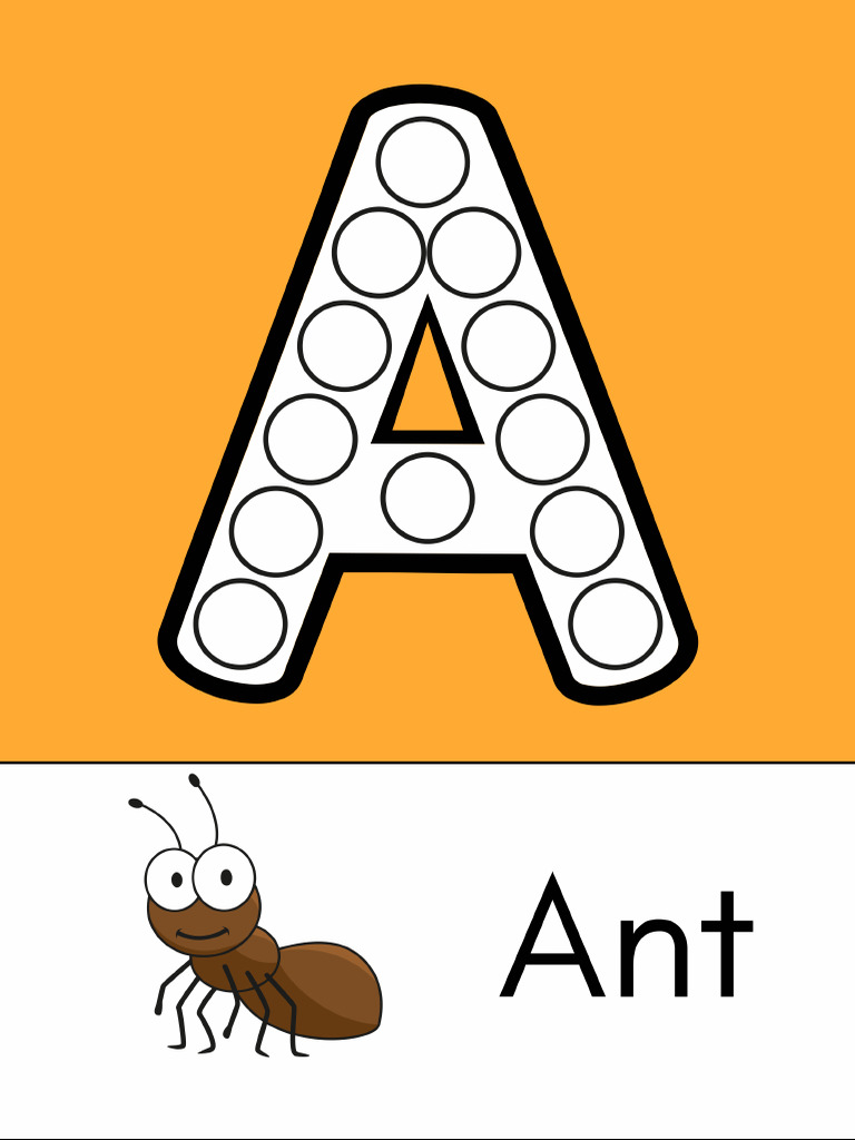 Alphabet Animals Dot Markers Worksheets | PDF