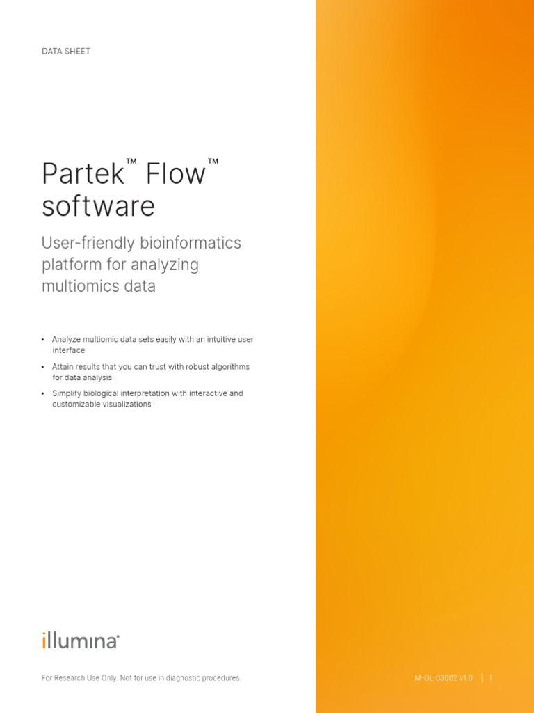 Partek Flow Data Sheet M GL 3002 | PDF | Bioinformatics | Dna Sequencing