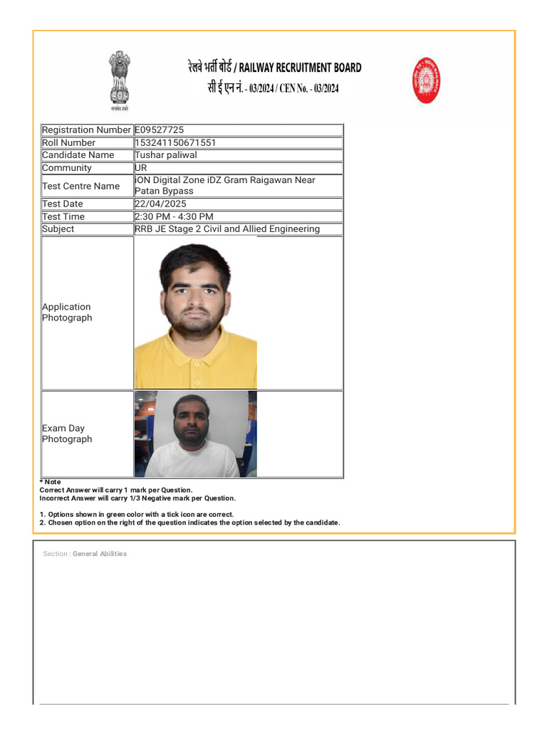 General Abilities: Section | PDF | Multiple Choice | Colloid