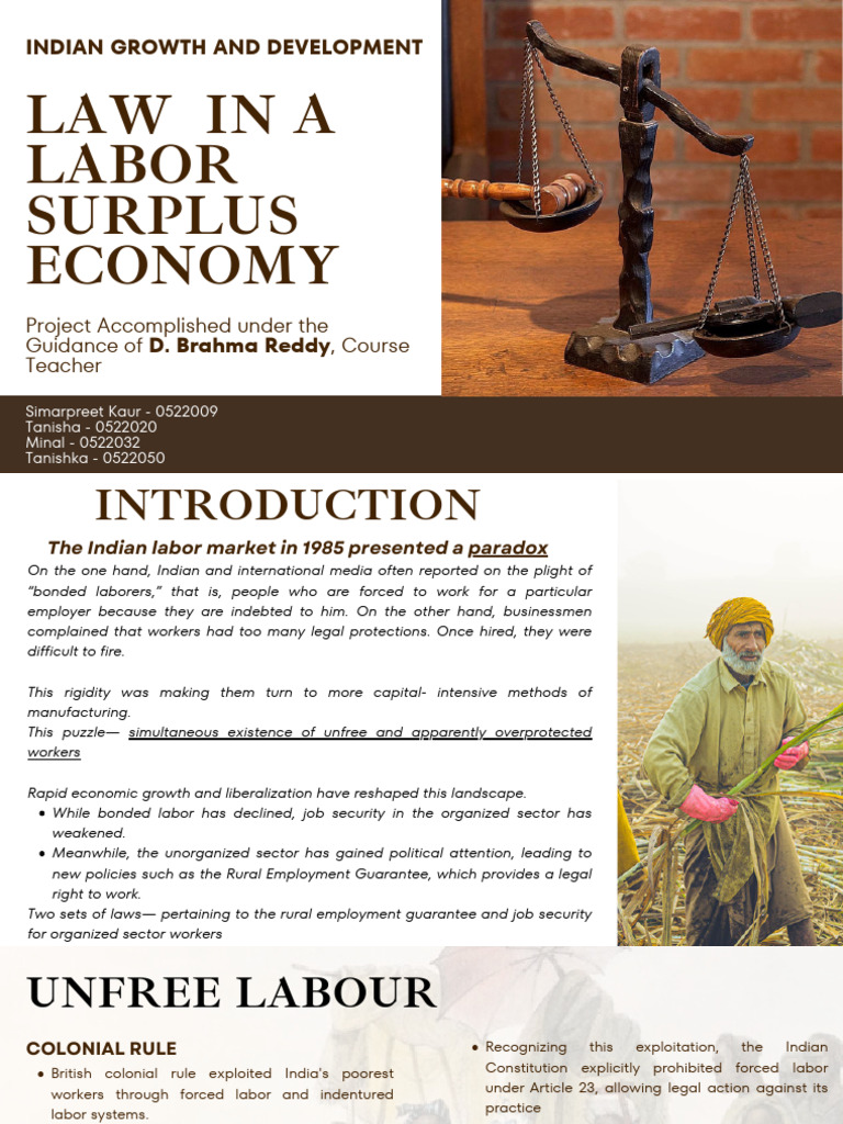 Labor Surplus and Rights in India | PDF | Trade Union | Labour Law