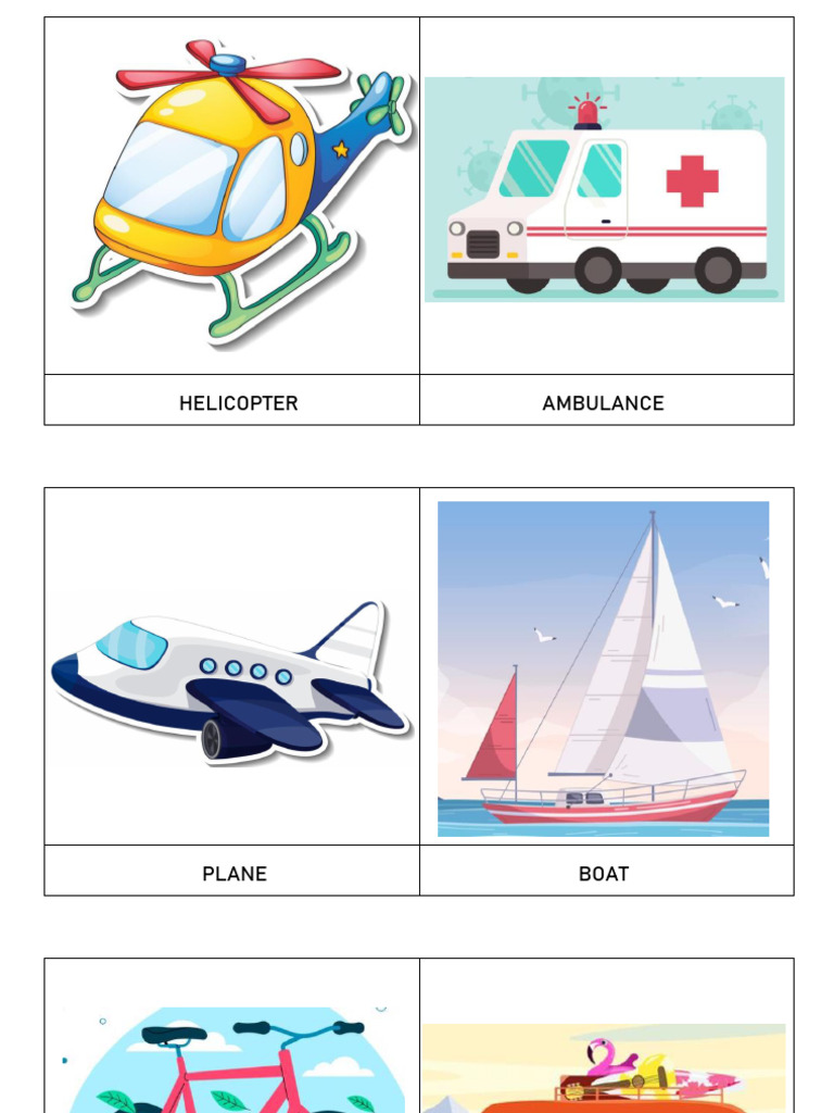 Vehicles flashcards | PDF