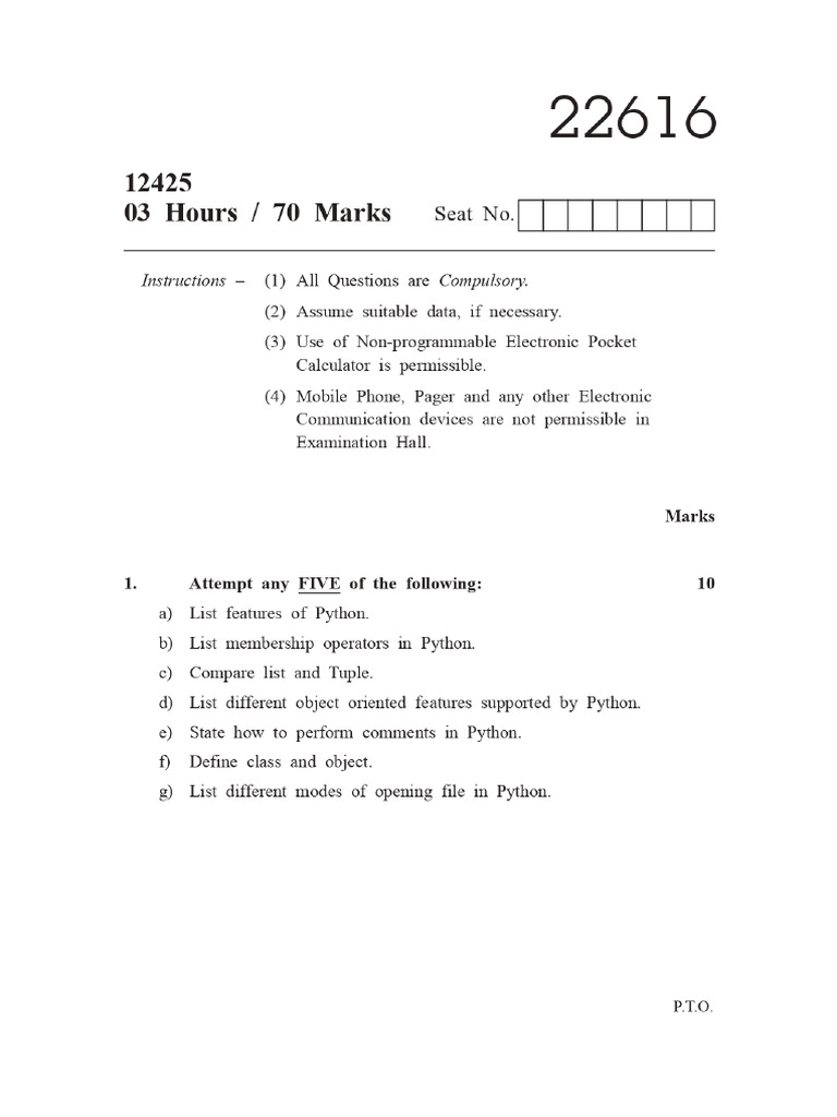 2024 Winter Question Paper | PDF | Python (Programming Language) | Computer Program