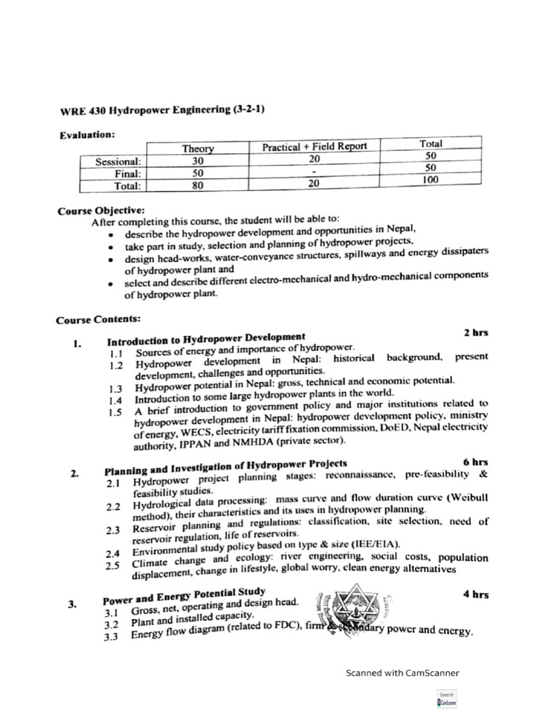 Hydropower Engineering Old | PDF