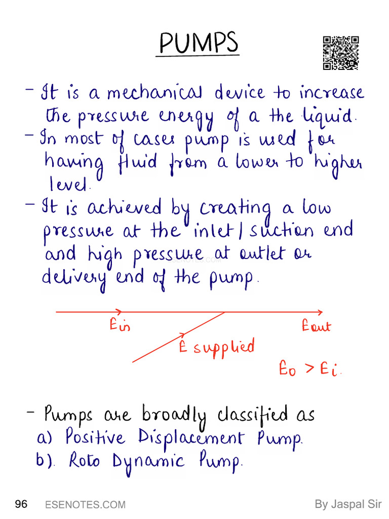 Pumps - #Handwritten - Notes | PDF
