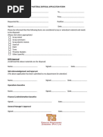 Waste Disposal Form Template | PDF