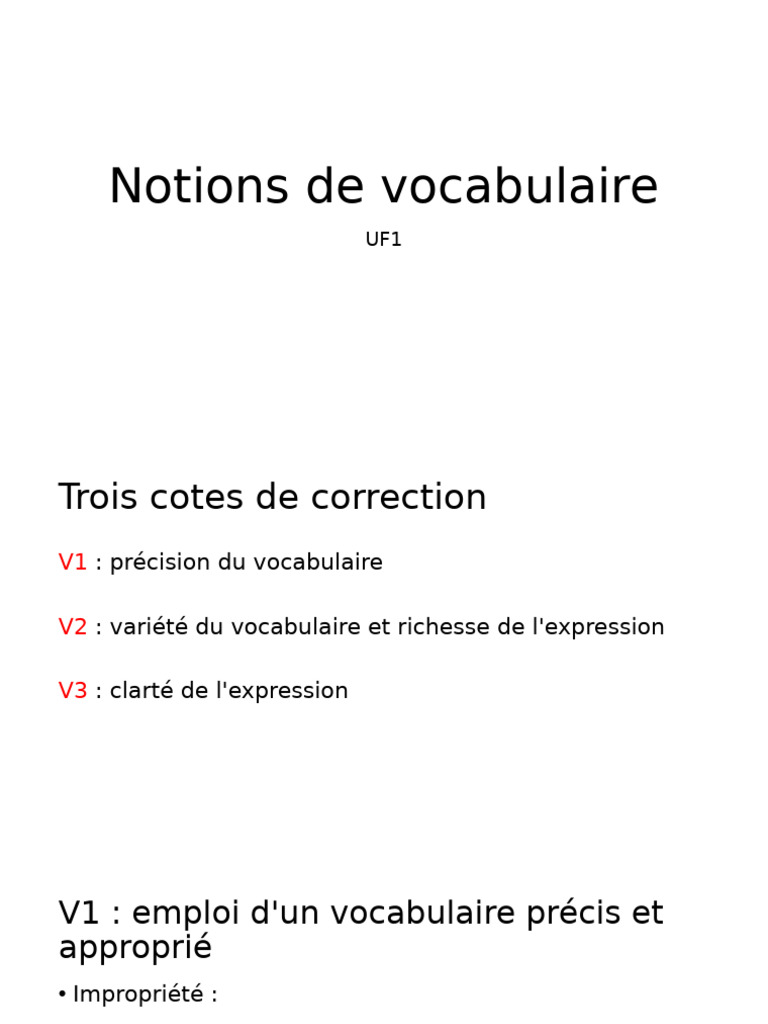 Vocabulaire et Clarté en Écriture | PDF