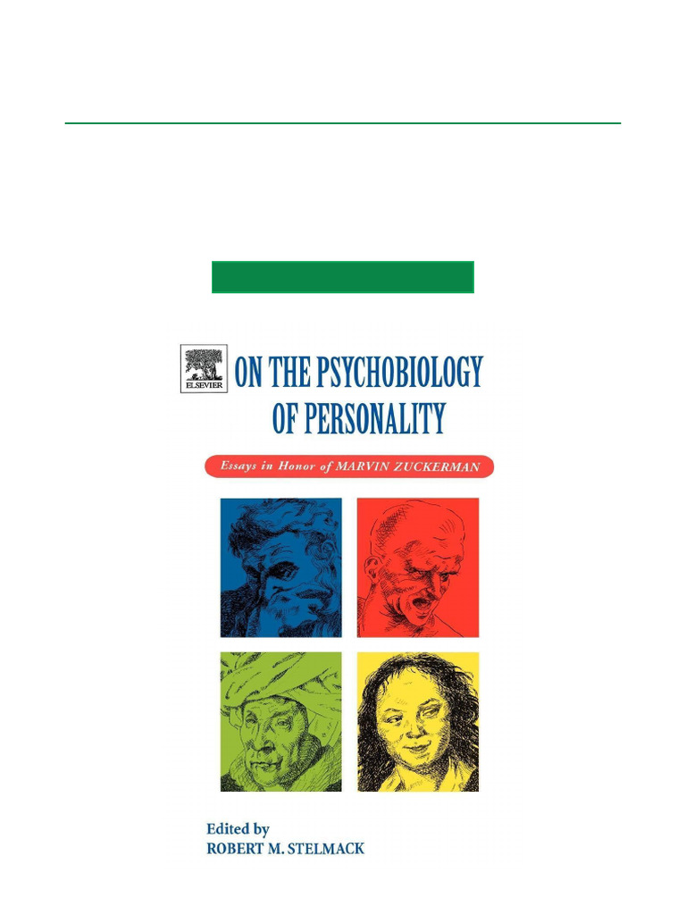 On The Psychobiology of Personality Essays in Honor of Marvin Zuckerman ...