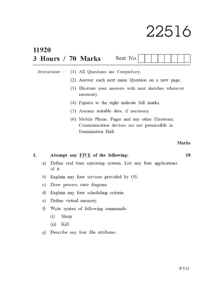 22516 2019 Winter Question Paper[Msbte Study Resources] (1) | PDF ...