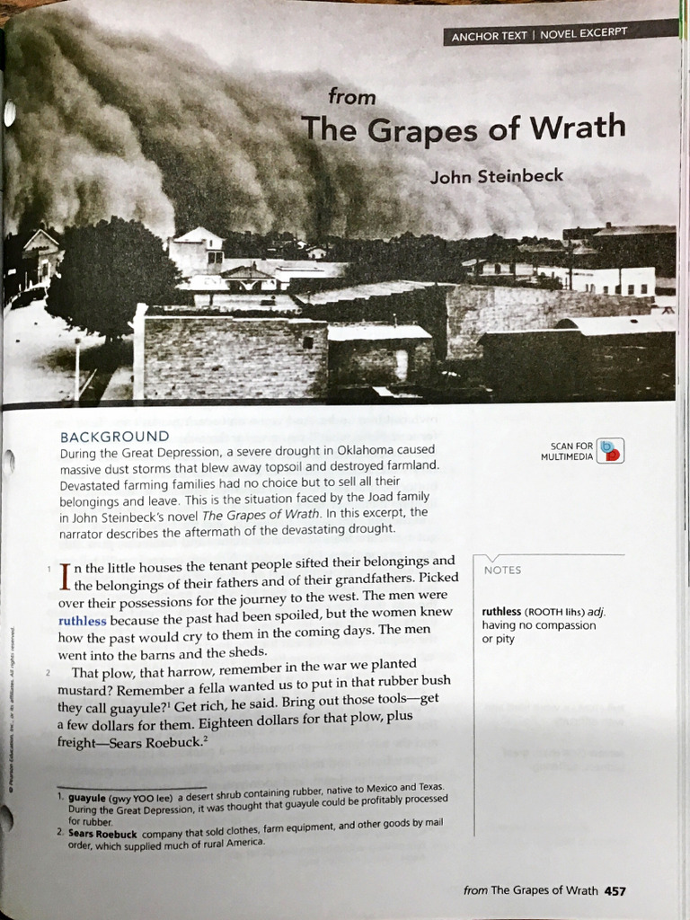 Grapes of Wrath Excerpt | PDF