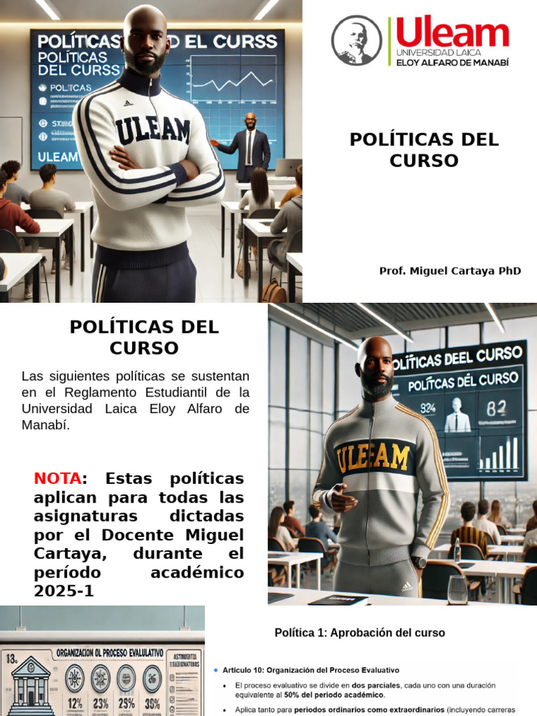 Políticas del Curso 2025-1 Miguel Cartaya | PDF