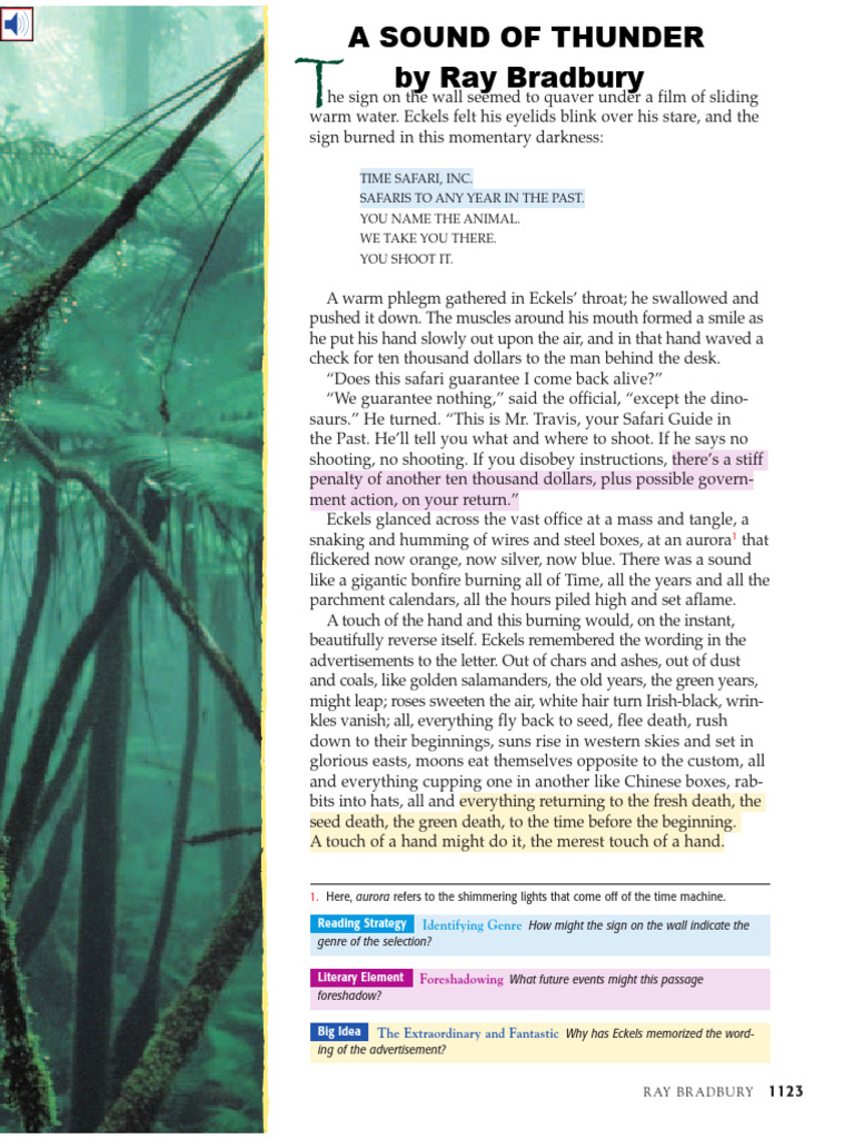 A Sound of Thunder - Text | PDF