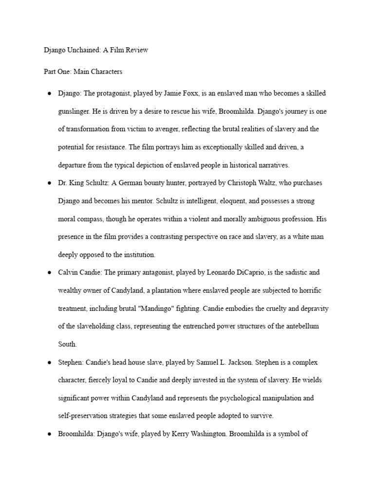 Django Unchained Film Review | PDF