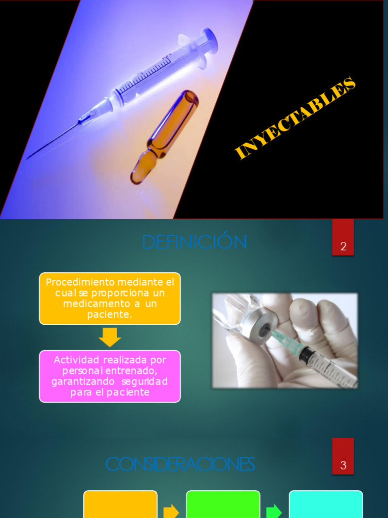 Clase 2 - Inyectables | PDF | Inyección (medicina) | Farmacia