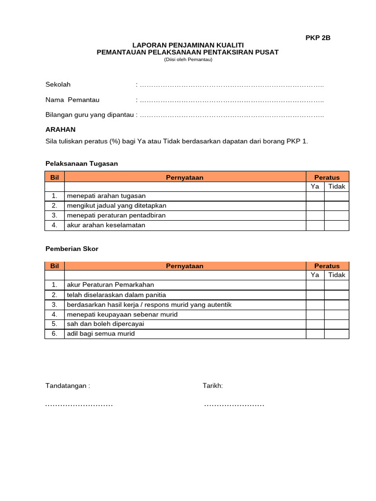 Borang PKP 2B | PDF