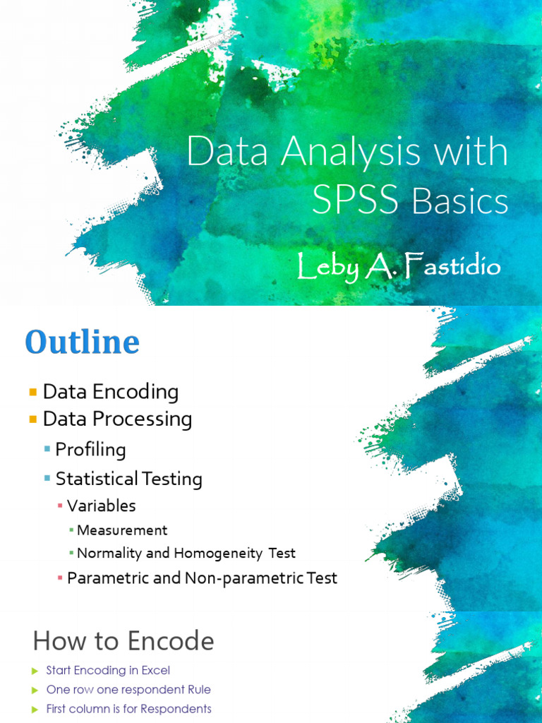 Data Analysis and SPSS Basics 1021 | PDF | Spss | Normal Distribution