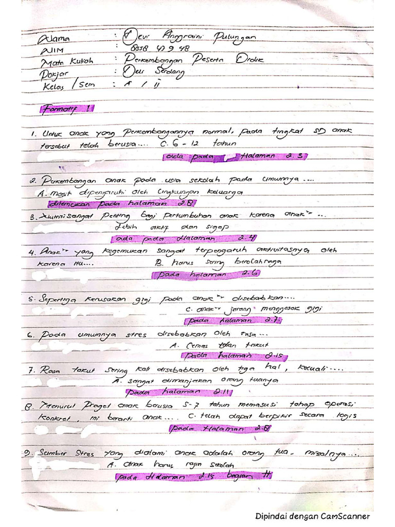 tugas formatif perkembangan Peserta Didik Devi Anggraini Pulungan_compressed | PDF