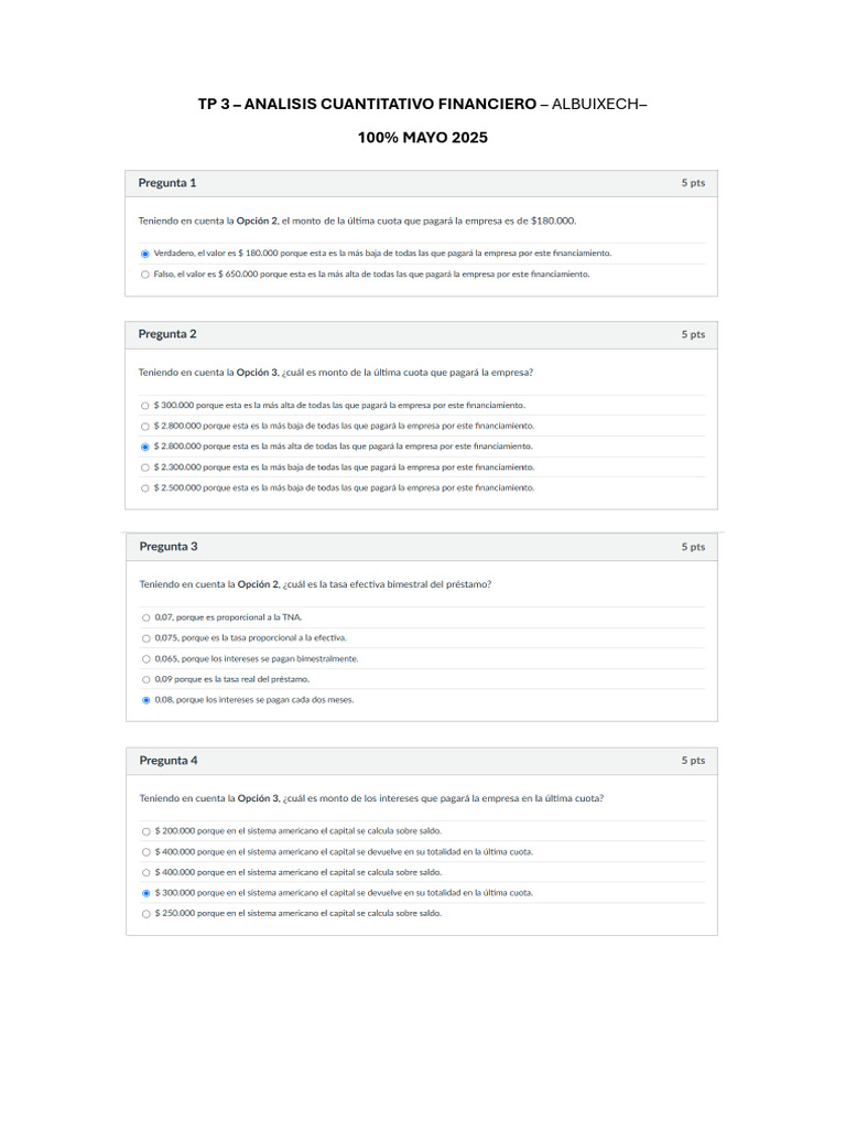 Tp3 - 100% Analisis Cuantitativo Financiero | PDF
