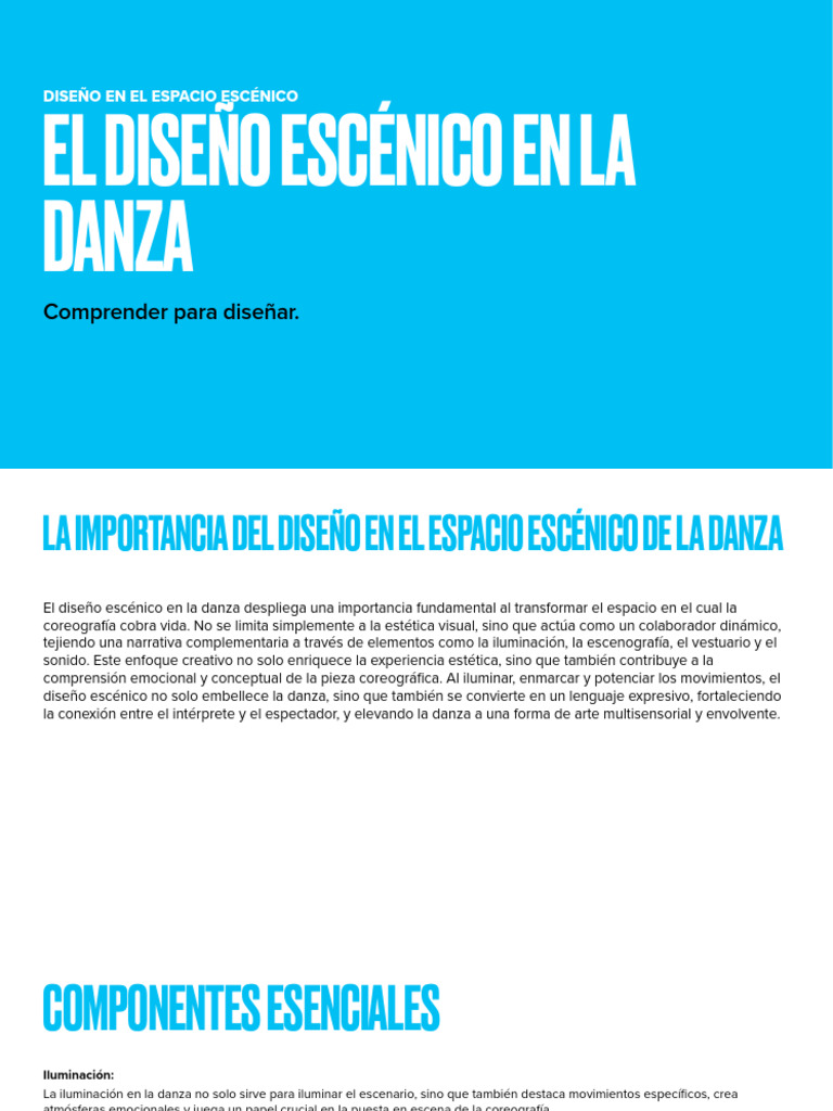 Diseño Escénico en la Danza | PDF | Bailes | Diseño