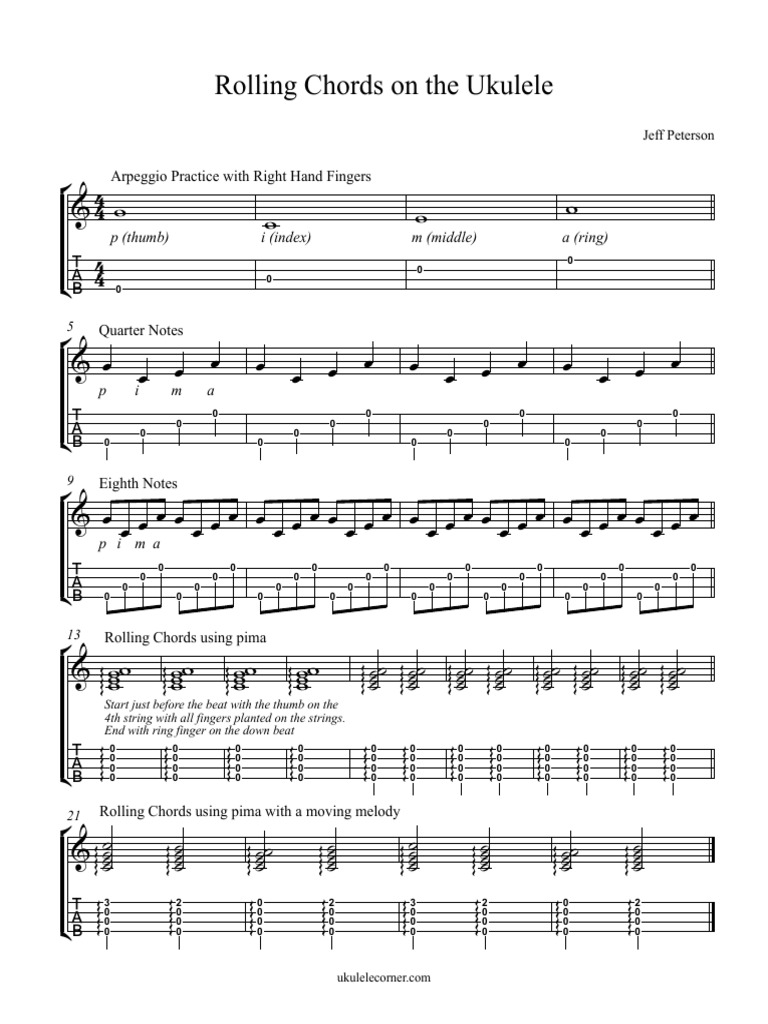 Rolling Chords On The Ukulele | PDF