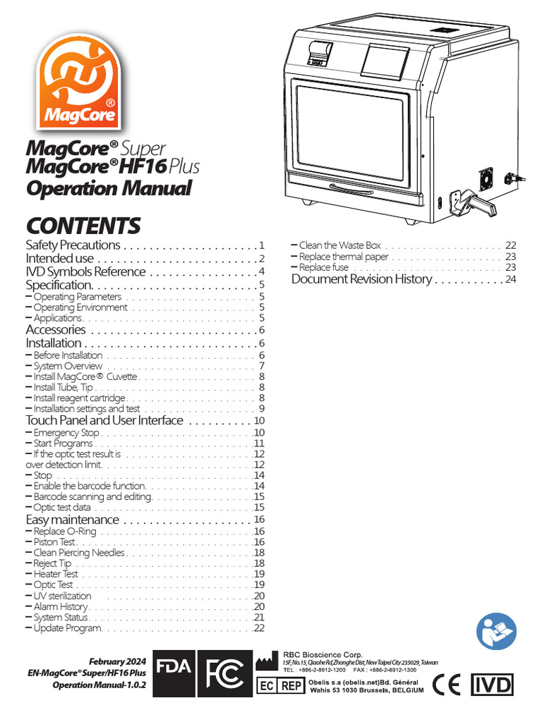 MagCore® HF16 Plus Operation Manual | PDF | Polymerase Chain Reaction ...
